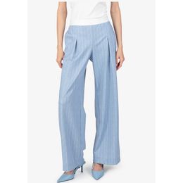 Damen Palazzohose, blau, Gr. 46, Sportalm KITZB&Uuml;HEL, gemustert, gestreift, unifarben, Web, Obermaterial: 69% Polyester, 26% Baumwolle, 5% Elasthan,