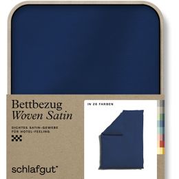 Bettbezug Schlafgut, L:200cm, blau, Mako-Satin, Obermaterial: 100% Baumwolle, Bettbez&uuml;ge, "Woven Satin", besonders dicht gewebt, Mix & Match: