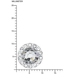 s.Oliver Damen Paar Ohrstecker "2015124", 10mm, Edelstahl, wei&szlig;, Edelstahl, Ohrringe, mit Kristallstein