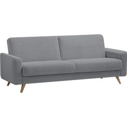 3-Sitzer, B:222cm H:89cm T:93cm, grau, exxpo - SOFA FASHION, 100% PES, Sofas, "Samso, elegant und bequem, aktueller Cord Bezug, Kippcouch",