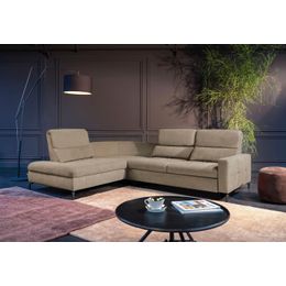 Ecksofa Alina, B:286cm H:127cm T:228cm, beige, Struktur fein TCM (100% Polyester), Wohnzimmer, Sofas, "Louis", Breite 286 cm,