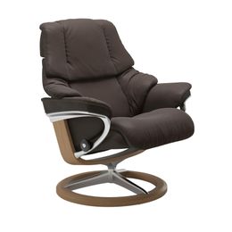 stressless "Reno" Set, Relaxsessel mit Hocker, mit Hocker, mit Signature Base, Gr&ouml;&szlig;e S, M & L, Gestell Eiche