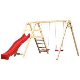 Konifera Kinder Doppelschaukel "Felix", beige, Holzwerkstoff, B:308cm H:213cm T:264cm, Schaukeln, BxTxH: 308x264x213 cm