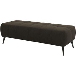 Hocker DOMO collection, B:153cm H:45cm T:62cm, braun, Luxus-Microfaser (100% Polyester);Struktur fein (100% Polyester);Struktur weich /Chenille-Optik