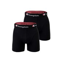 Champion Herren Boxershorts "Boxershort 2er Pack", Gr. M, schwarz, Obermaterial: 95% Baumwolle CO. 5% Elasthan EL., Unterhosen
