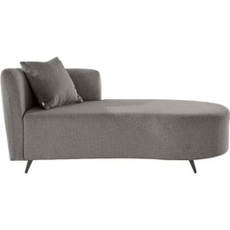 Recamiere Home Affaire, B:182cm H:82cm T:90cm, grau, 95% Polyester, 5% Polyacryl, Sofas, "Hulby", wahlweise mit und ohne Hocker und Armlehne links
