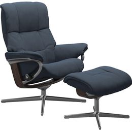 stressless "Mayfair" Set, Relaxsessel mit Hocker, mit Hocker, mit Cross Base, Gr&ouml;&szlig;e S, M & L, Holzakzent Wenge