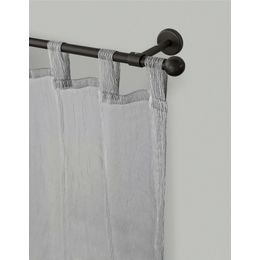 Gardinenstange Garesa, L:430cm &Oslash;:16mm, schwarz, Metall, Wohnzimmer, Gardinenstangen, "BOLTI", Vorhanggarnitur, verl&auml;ngerbar, Wandmontage, ohne Ringe