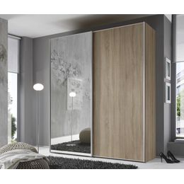 Schwebet&uuml;renschrank STAUD, B:225cm H:222cm T:68cm, braun, Holzwerkstoff, Schr&auml;nke, "Sinfonie Plus, edles Design in hochwertiger Qualit&auml;t, Made in