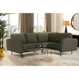 Ecksofa Home Affaire, B:228cm H:81cm T:166cm, grau, Korpus/Basismaterial: 100% Polyester. Sitzfläche: 100% Polyester, Wohnzimmer, Sofas, "Samtoptik",