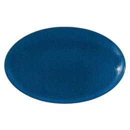 Seltmann Weiden Servierplatte "Life Fashion", B/H/L: 25,8cm x 2,5cm x 40,3cm, blau, Servierplatten, Platte oval