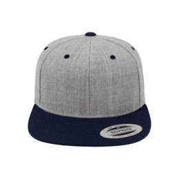 Flexfit Damen Flex Cap "Flexfit Unisex Classic Snapback 2-Tone"heather, navy, unifarben, 80% Polyacryl, 20% Wolle, Caps