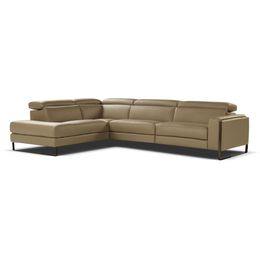 Ecksofa Calia italia, B:310cm H:78cm T:227cm, beige, Wohnzimmer, Sofas, "Pier, Design und erstklassiger Sitzkomfort im Einklang, L-Form", in