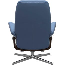 stressless "Consul" Set, Relaxsessel mit Hocker, mit Hocker, mit Cross Base, Gr&ouml;&szlig;e S, M & L, Holzakzent Braun