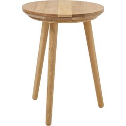 Sitzhocker MCA furniture, B:35cm H:45cm T:35cm, braun, Flur, Hocker, "Agra, TOPSELLER", Holzhocker, Eiche Massiv geölt, klassisches Design