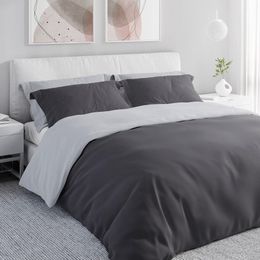 Bettw&auml;sche WOLKENFELD, grau, Microfaser, Obermaterial: 100% Polyester, Jugendzimmer, Bettw&auml;sche, "Allergiker Bettw&auml;sche, unfassbar weich", 135x200
