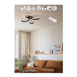 my home LED Deckenleuchte "Unnestad, Deckenlampe mit Fernbedienung dimmbar Nachtlicht Memory", 1, H: 8cm, 1 Stk., schwarz, Wohnzimmer, Leuchten, CCT