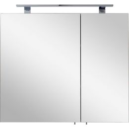 Spiegelschrank Optifit, B:80cm H:72cm T:17,6cm, braun, Spanplatte, Badezimmer, Schr&auml;nke, "Yukon"