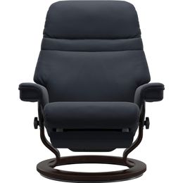 Relaxsessel stressless, B:88cm H:103cm T:78cm, blau, Leder BATICK: BATICK ist ein leicht korrigiertes, durchgef&auml;rbtes und genarbtes M&ouml;belleder, bei