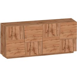 Sideboard Inosign, B:200cm H:86cm T:44,2cm, braun, Spanplatte, Wohnzimmer, Sideboards, "Pongo"