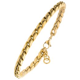 Jobo Damen Armband, 21cm, Edelstahl, gold, Edelstahl, Armb&auml;nder, aus Edelstahl goldfarben 21 cm