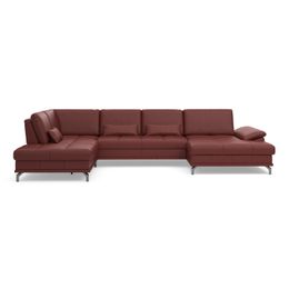 Wohnlandschaft Places of Style, B:363cm H:89cm T:223cm, rot, Luxus-Microfaser (90% Polyester, 10% Polyamid);Samtoptik (100% Polyester), Sofas,