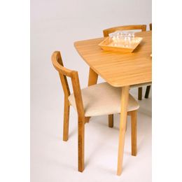 Stuhl WOODMAN, B:45cm H:75cm T:54cm, braun, Massivholz, Esszimmer, St&uuml;hle, "Edda", im 2er Set, Gestell aus massiver Eiche, FSC-zertifiziert