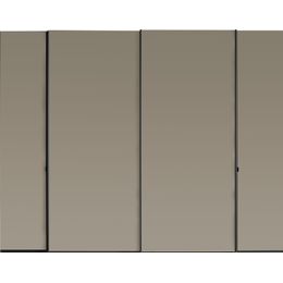 Dreh-/Schwebet&uuml;renschrank Wiemann, B:249,9cm H:236cm T:67cm, grau, Floatglas, Holzwerkstoff, Schr&auml;nke, "Nizza", mit Glasfront