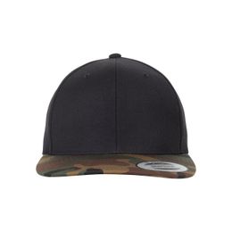 Flexfit Damen Snapback Cap "Flexfit Unisex Classic Snapback 2-Tone Camo"schwarz, gr&uuml;ncamo, 80% Polyacryl, 20% Wolle, Caps