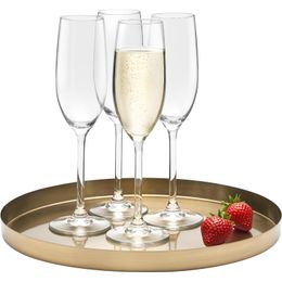 Van Well Sektglas "Ida", 23,7cm, 210ml, 4 Stk., transparent, Trinkgef&auml;&szlig;e, sp&uuml;lmaschinengeeignet, 21 cl, 4-teilig