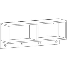 Arthur Berndt Kinder Wandregal "Wandregal &raquo;Lavea&laquo;", wei&szlig;, Holzwerkstoff, Metall, Regale