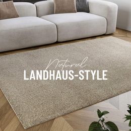 Hochflor-Teppich Wecon Home, B:80cm H:25mm L:400cm, beige, Polyester, Teppiche, "Manta", L&auml;ufer, Langflor maschinell gewebt, robust, Wohn- &