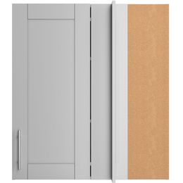 Eckhängeschrank KOCHSTATION, B:80cm H:89,6cm T:45cm, grau, Küche, Schränke, "KS-Ahus", Breite 80 x 45 cm