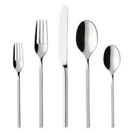 Villeroy & Boch VILLEROY & BOCH Besteck-Set "Tafelbesteck NewWave 30er Set silber", silber, Essbesteck-Sets