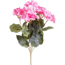 Kunstblume BOTANIC-HAUS, B:22cm H:37cm T:22cm &Oslash;:22cm, pink, Kunststoff, Kunstpflanzen, "Geranienbusch"