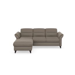 Sit & More Ecksofa SIT & MORE, B:250cm H:87cm T:163cm, braun, 100% Polyester, Wohnzimmer, Sofas, "Mellum L-Form", Federkern, wahlweise mit Bettfunktion,