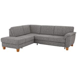 Ecksofa Home Affaire, B:250cm H:89cm T:201cm, grau, Struktur ( 100% Polyester);Struktur fein ( 100% Polyester);Luxus-Microfaser ALTARA NUBUCK (100%