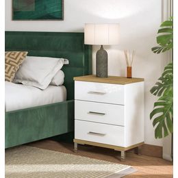 Nachtkommode Inosign, B:45cm H:69cm T:40cm, braun, MDF, Spanplatte, Sideboards, "Mondego"