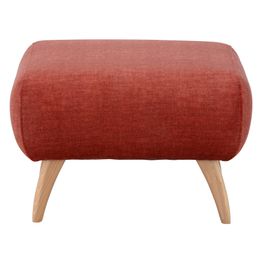 Hocker Home Affaire, B:63cm H:45cm T:63cm, orange, Wohnzimmer, Hocker, "Baggio", mit Holzf&uuml;&szlig;en