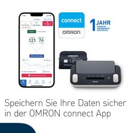 Omron Blutdruckmessgerät "Complete smartes Blutdruck- & EKG-Messgerät", schwarz, B:23,2cm H:9,8cm T:12,3cm, Blutdruckmessgeräte, JETZT mit 1 Jahr