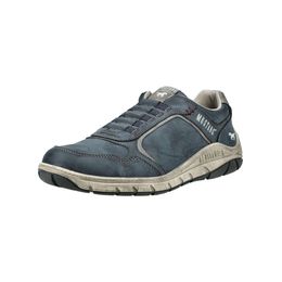 Mustang Shoes Herren Sneaker "Mustang Shoes Sneaker Lederimitat", Gr. 44, blau, Lederimitat, Schuhe