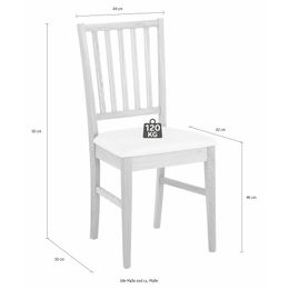 Esszimmerstuhl Home Affaire, B:44cm H:92cm T:50cm, braun, Fein strukturierter und pflegeleichter Webstoff;Aus 100% Polyester, Stühle, "Ruanda