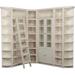 Bibliothek Home Affaire, B:204cm H:220cm T:29cm, beige, Massivholz, Regale, "Soeren", Aus Massiver Kiefer