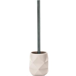 WC-Garnitur Kleine Wolke, B:11cm H:39cm L:11cm, beige, Polyresin (Kunststein), Reinigungsb&uuml;rsten, "Crackle"