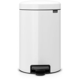 Brabantia Mülleimer "NewIcon Treteimer, 12L", B/H/T: 25,1cm x 41,1cm x 33,8cm, 12 lweiß, Küche, Mülleimer, sanft schließender Deckel, mit leichter