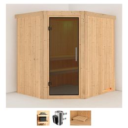 Karibu Sauna "Laila", Saunaofen, integrierte Steuerung, 3,6 kW, beige, Saunen, Ofen 3,6 kW intgr. Strg