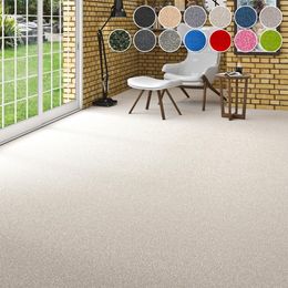 my home Teppichboden "Zephyra, Schlinge, Made in Netherlands", B : 400cm 1 Stk., 8mm, L: 575cm, beige, Schlafzimmer, Teppiche, Uni Farben, Breite 400