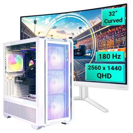 Cougar Gaming-PC-Komplettsystem "MX600 WT SET2679 AMD Ryzen 7 9700X RTX 5070 32GB DDR5 1TB SSD", Microsoft Windows 11 Home (64 Bit), 32 GB RAM 1.000
