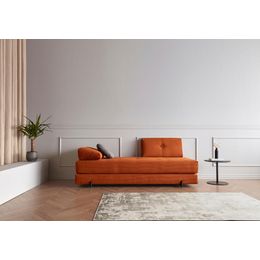 Stapelliege, B:80cm H:82cm L:200cm, orange, INNOVATION LIVING , Daybetten, "Sigmund 595 Indu-Beine", Daybed mit zwei Federkernmatratzen zum