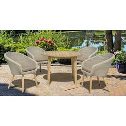 Gartentisch Garden Pleasure, B:110cm H:75cm T:110cm, braun, Outdoor, Tische, "ARVADA"